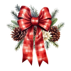 10 Christmas Bows Clipart, Christmas Clipart, Winter Clipart, Holiday ...