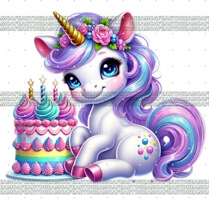 110 PNG Baby Unicorns Clipart Bundle – Cute Magical Unicorn Graphics ...