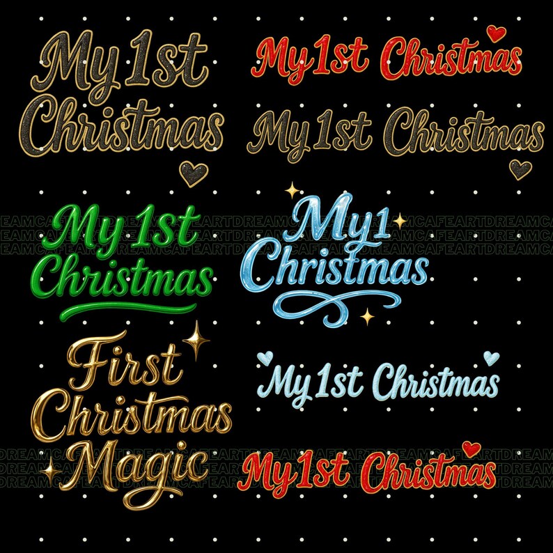 My First Christmas Baby Clipart Set – 45 Pngs Christmas Babys 1st ...