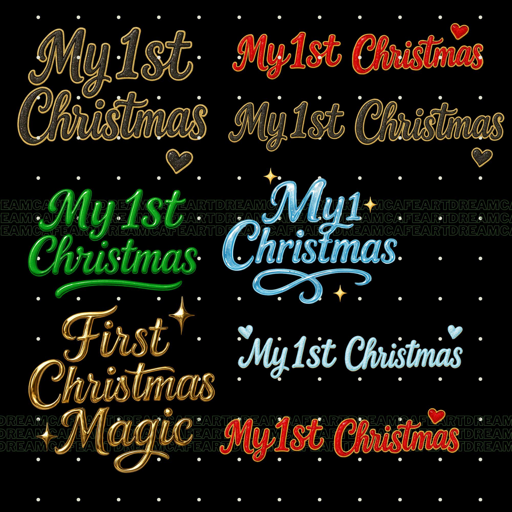 My First Christmas Baby Clipart Set – 45 Pngs Christmas Babys 1st ...