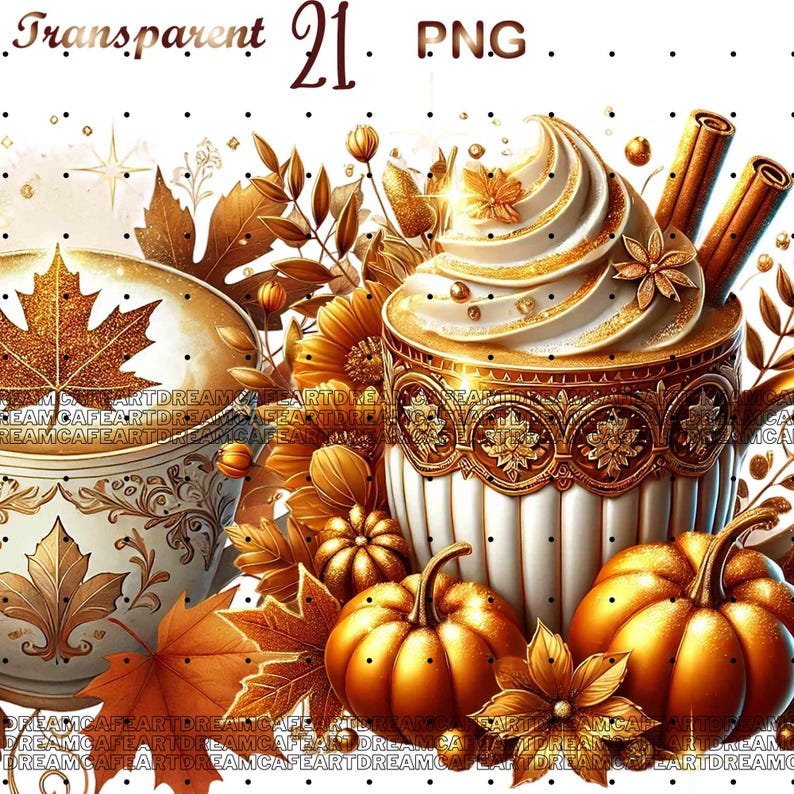21 Png,autumn Coffee Clipart, Coffee Clipart Png, Fall-themed Art, Cozy ...