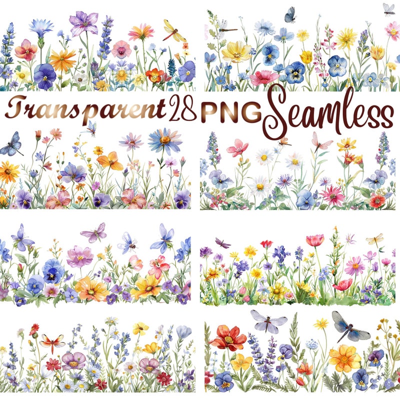 April Clipart Border - Etsy