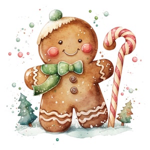 10 Gingerbread PNG, Christmas Clipart, Winter Clipart, Holiday Clipart ...