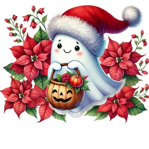 33 JPG, Watercolor Cute Ghost Clipart Bundle, Halloween Clipart Bundle ...