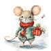 Christmas Happy Mouse Clipart 20 Jpg,high Quality,digital Download,card ...