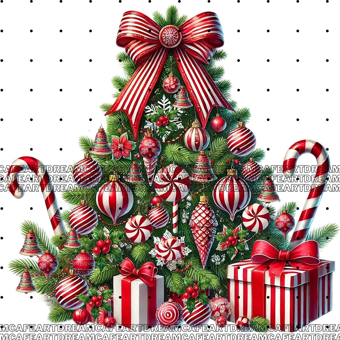 21 PNG Christmas Trees Clipart Bundle, Set 3,festive Tree Illustrations ...
