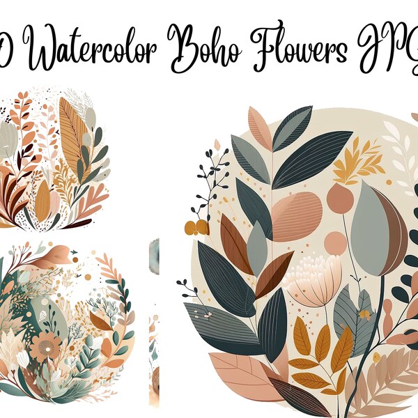 Boho Clipart - Etsy