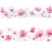 25 PNG, Flower Cosmos Border, Floral Clipart, Seamless Flower Border ...