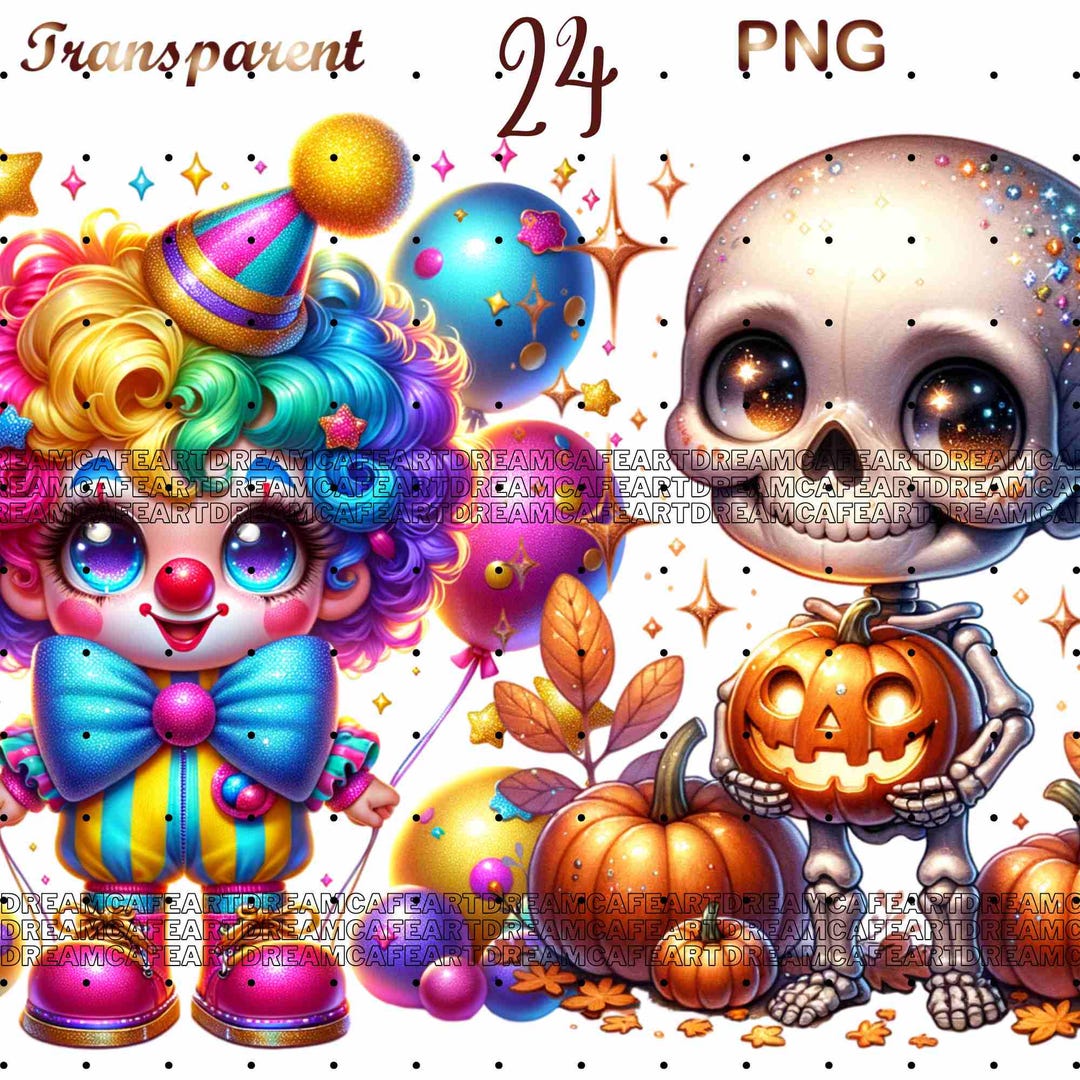 24 PNG, Little Halloween Monsters Clipart,halloween Clipart,cute Ghost ...