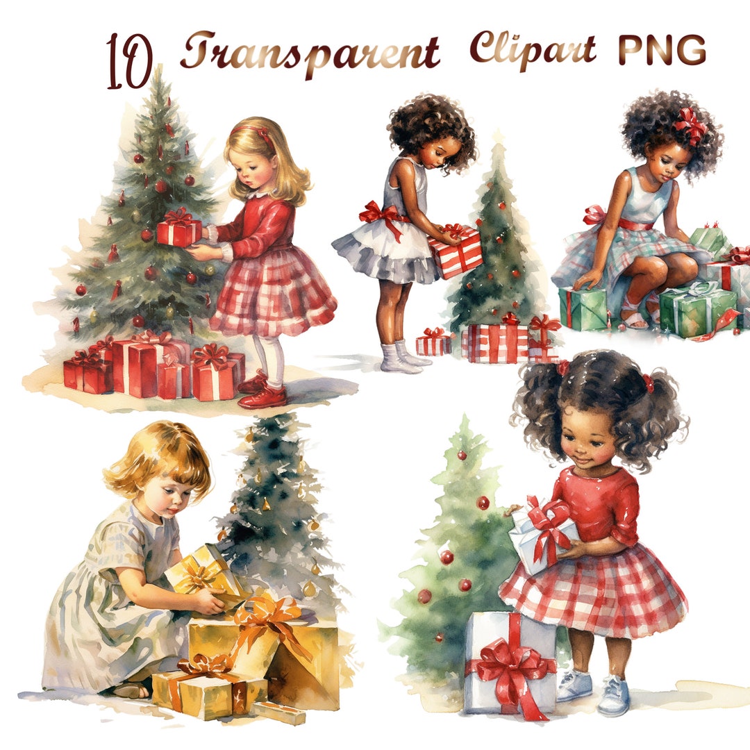 Christmas Girl Clipart PNG: Holiday Scrapbooking (digital Download) - Etsy
