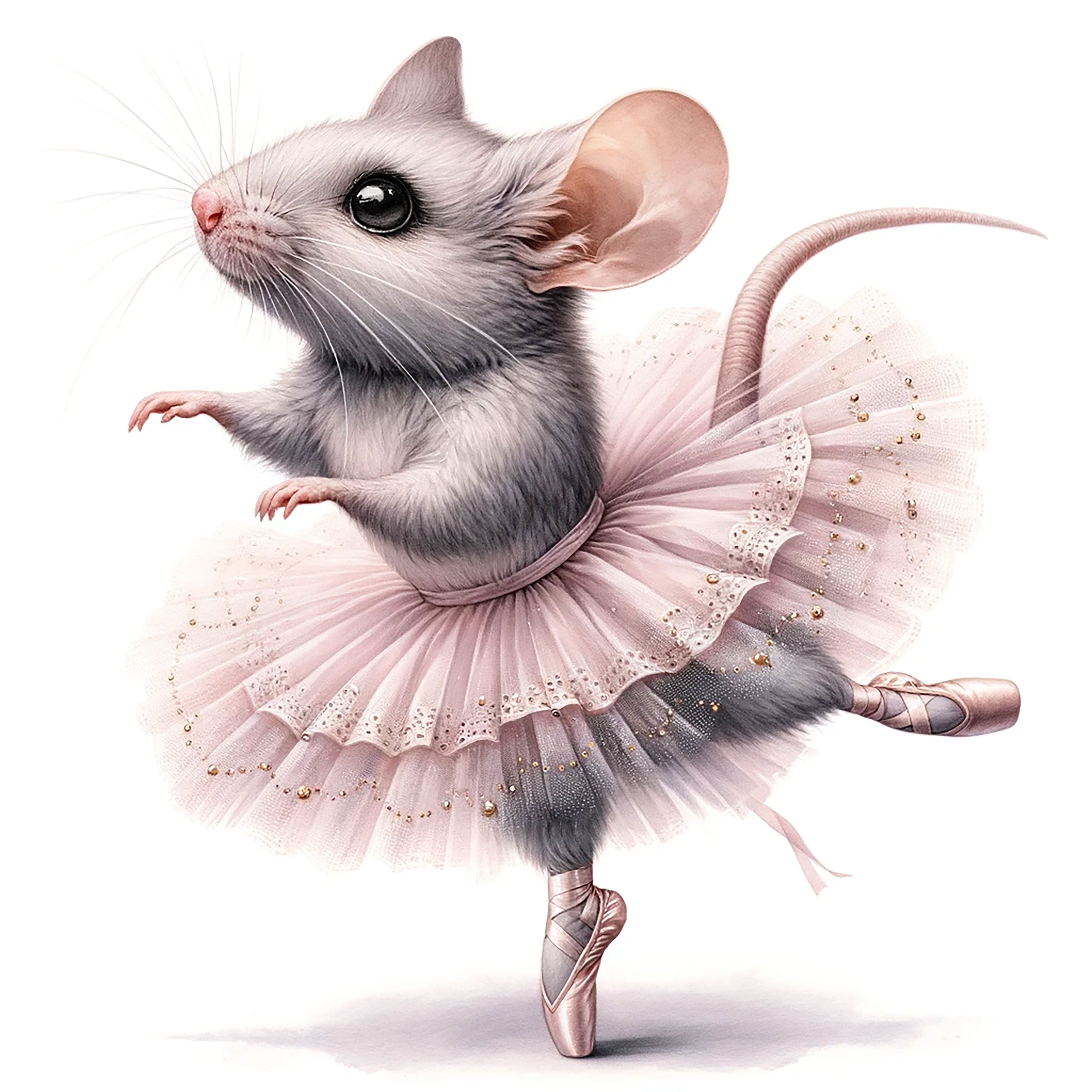 21 JPG Little Mouse Ballerinas Clipart Bundle, Cute Mouse Ballet ...