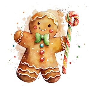 10 Gingerbread PNG, Christmas Clipart, Winter Clipart, Holiday Clipart ...