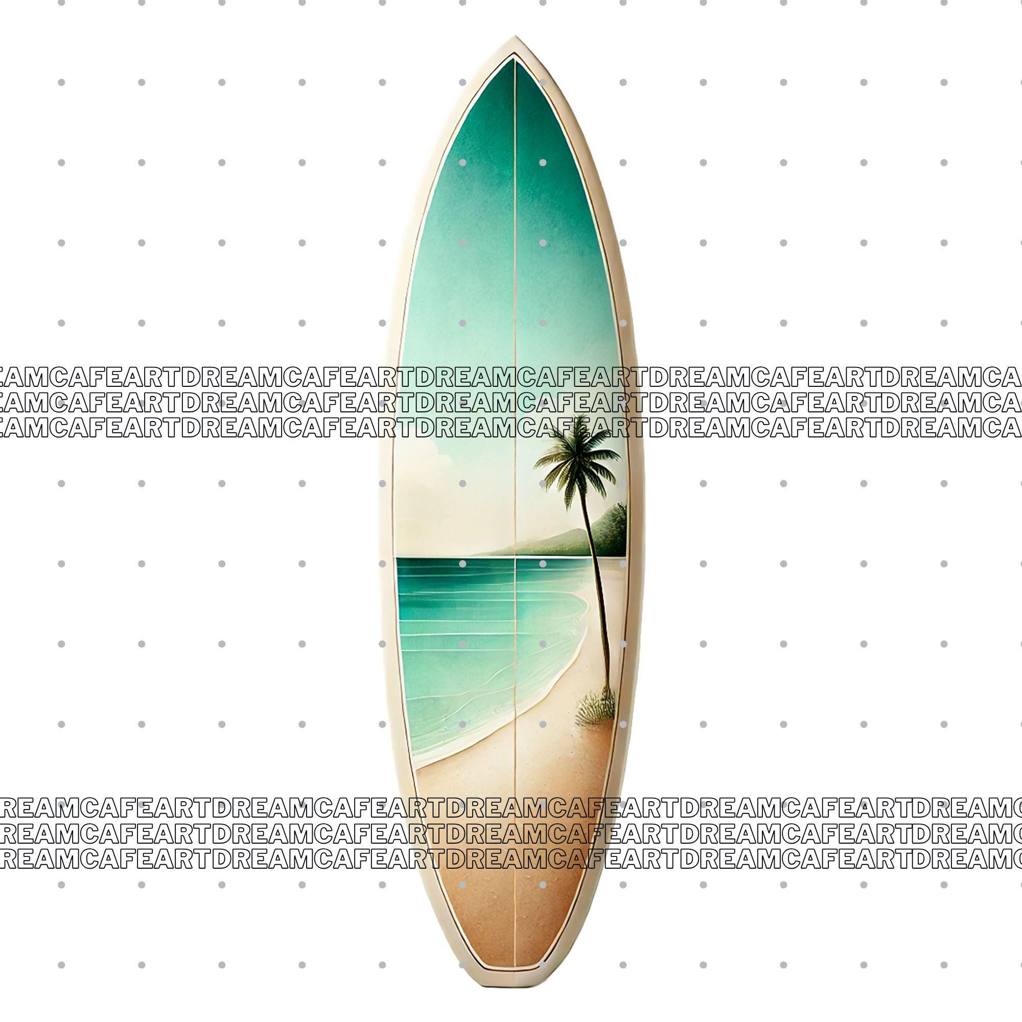 Surfboard Clipart 40 PNG | Aloha Surfing Graphics | Retro Hawaii Beach ...