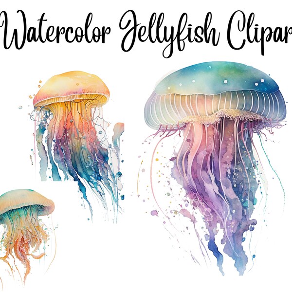 Jellyfish Clipart - Etsy
