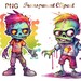 11 Halloween Clipart PNG Watercolor Horror Zombie Clipart - Etsy UK