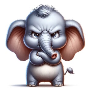 Grumpy Animals Clipart Bundle: Funny Cartoon PNG Prints (commercial Use ...