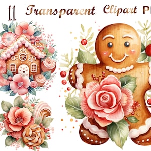 11 Gingerbread PNG, Christmas Clipart, Winter Clipart, Holiday Clipart ...