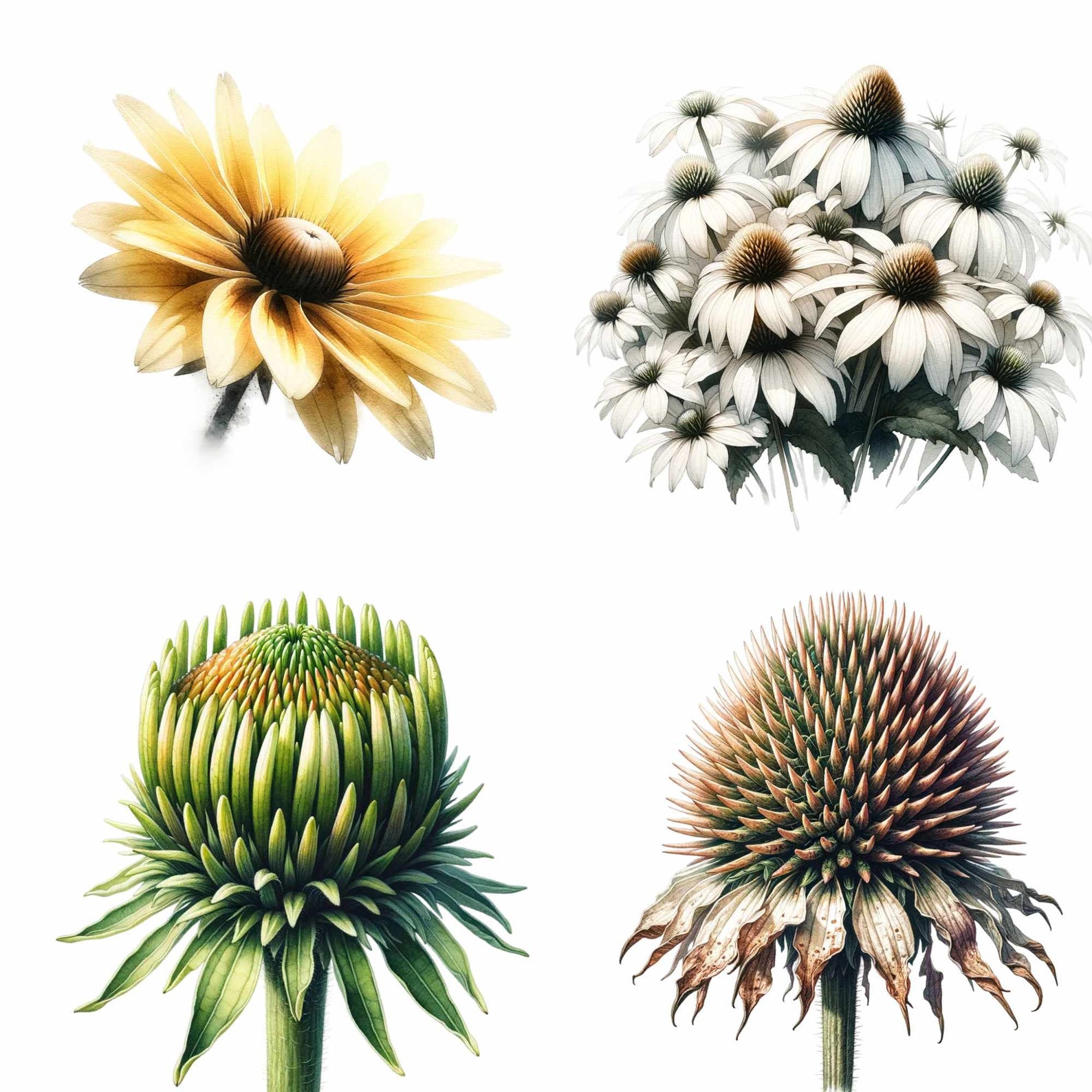 16 Coneflower Clipart, Coneflower, Coneflower Painting, Watercolor ...
