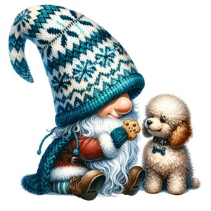 30 PNG, Watercolor Dog Gnome Clipart Collection Clipart Bundles,dog ...