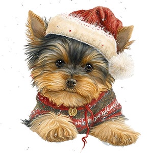 16 Christmas Puppy Clipart, Jpgs, Commercial Use, Digital Download ...