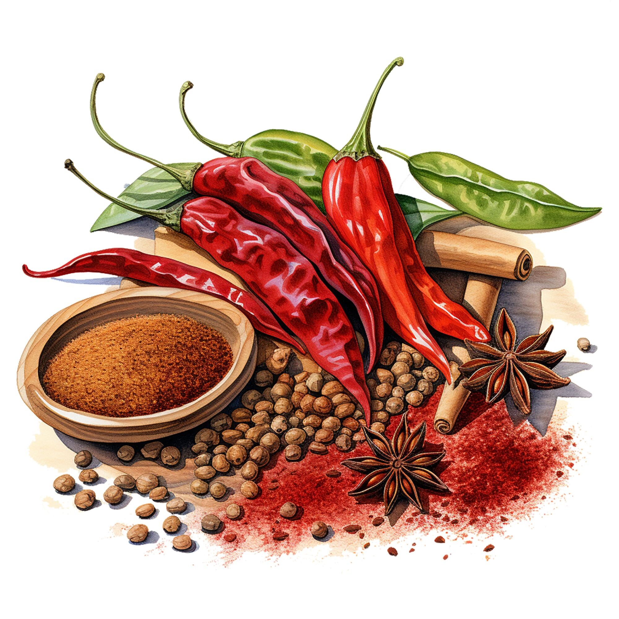 43 PNG, Watercolor Spices Clipart, Food Clipart Bundle,ginger Clipart ...