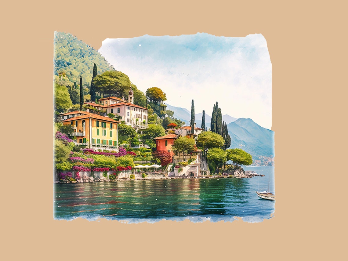 10 Lake Como Png Watercolor Lake Como Clipart Lake Como Png - Etsy UK