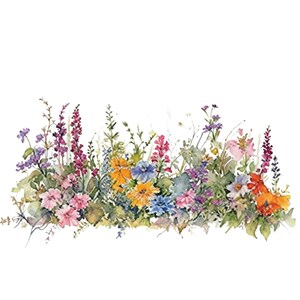 15 Flower border clipart, High Quality JPGs, Digital Download Card ...