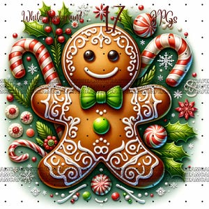 17 Gingerbread Man Clipart, Set1, High Quality Jpgs,digital Download ...