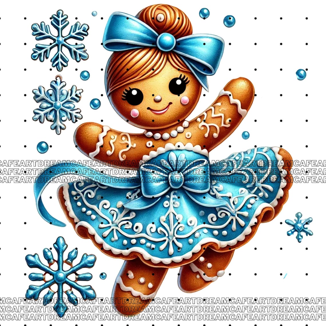 35 Pngs and Jpgs, Gingerbread Girl Christmas Clipart Bundle, Festive ...