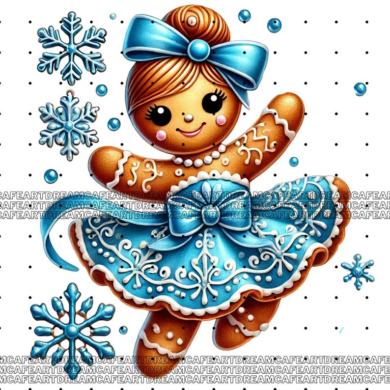 35 Pngs and Jpgs, Gingerbread Girl Christmas Clipart Bundle, Festive ...