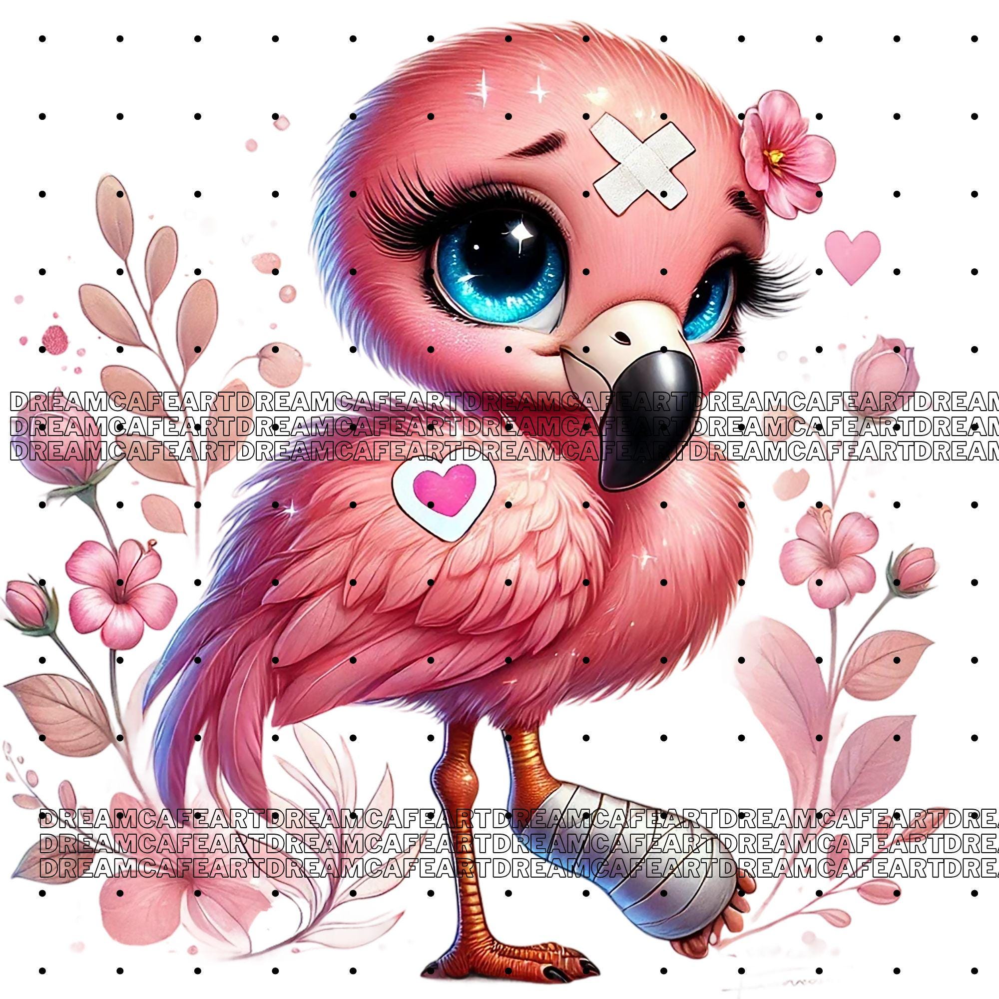 30 PNG Set 2 Flamingos Clipart Bundle, Cute Pink Birds Graphics Designs ...