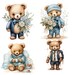 20 Teddy Bear Clipart Jpgs, High Quality, Digital Planner, Paper Crafts ...