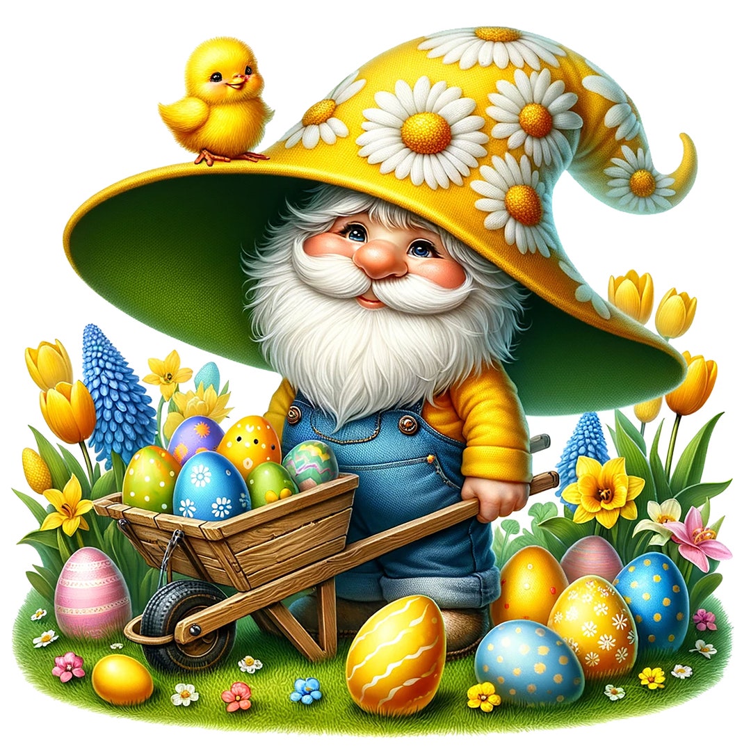 20 Jpgs, Easter Gnome Bundle Clipart, Jpgs, Easter Gnomes Clipart ...
