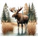 50 PNG Moose Clipart Bundle | Moose Drawing Graphics | Digital Download ...