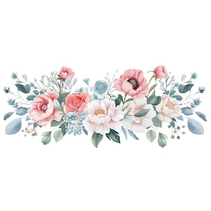 150+ PNG Pastel Wedding Flowers Clipart Bundle, Floral Clipart,floral ...