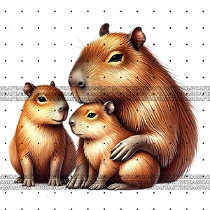 35 PNG Capybara Clipart Bundle, Cute Capybaras Art, Cute Capybara ...