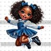35 PNG, Black School Girls Clipart Bundle,set 1,black Cute Educational ...