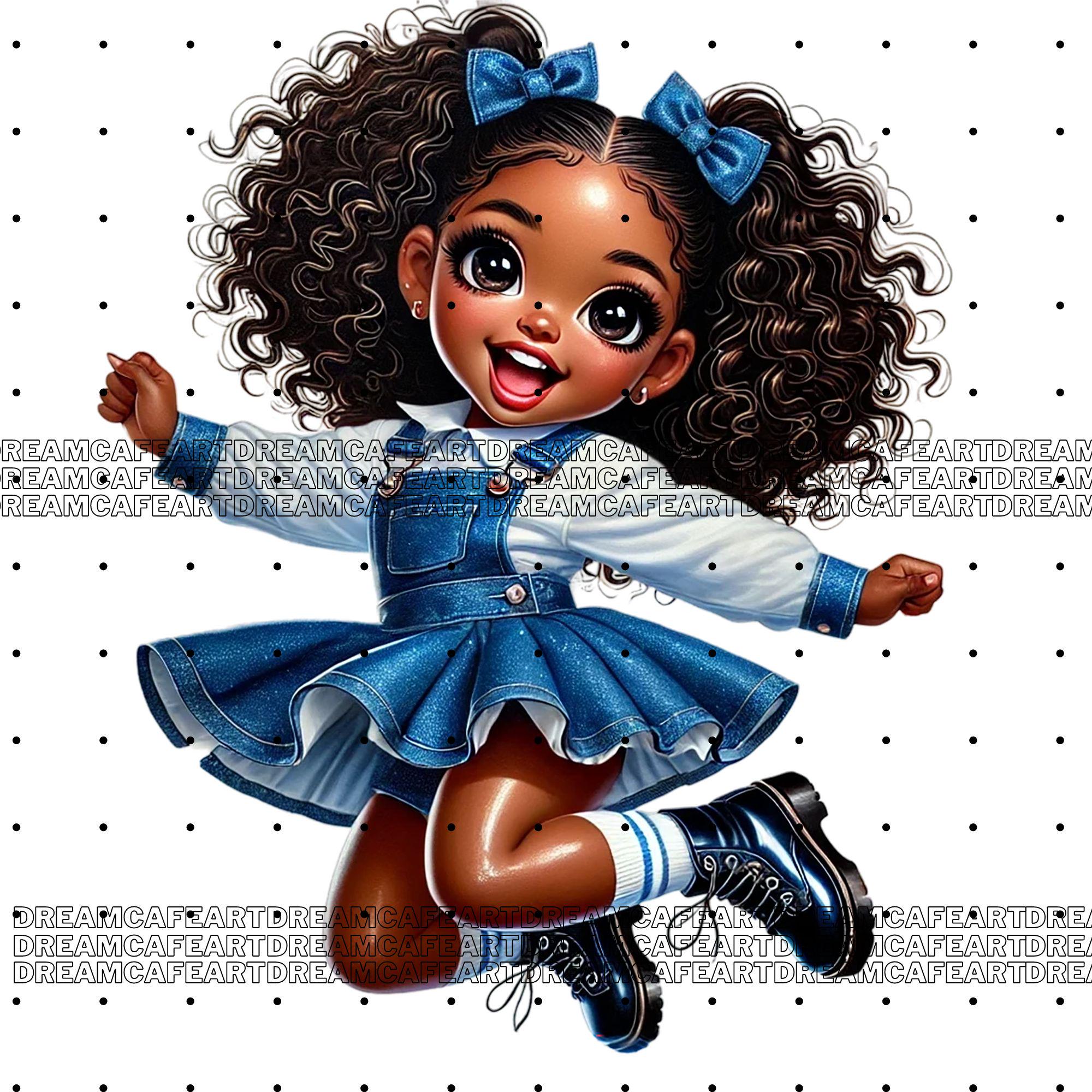 35 PNG, Black School Girls Clipart Bundle,set 1,black Cute Educational ...