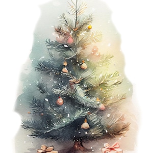10 Christmas Tree, High Quality Jpgs, Digital Download - Card Making ...