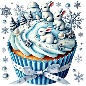 40 JPG, Christmas Cupcake Clipart Bundle, Festive Holiday Desserts ...