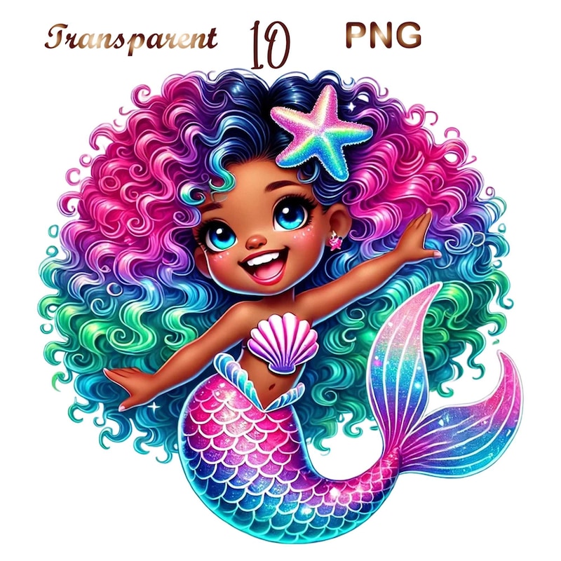 Black Mermaid - Etsy
