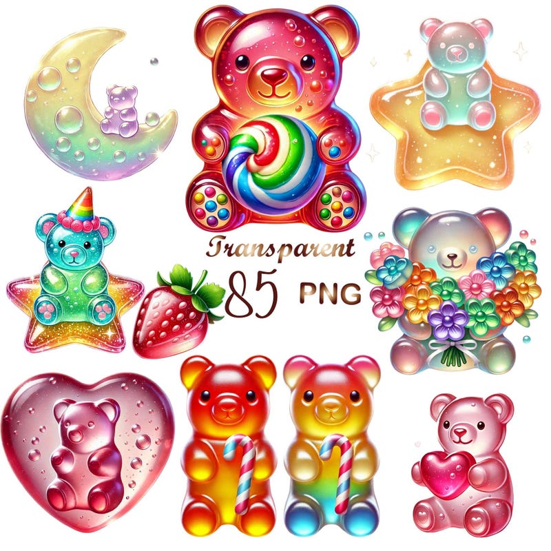Black Gummy Bear Candy - Etsy