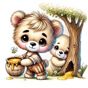 47 Png,teddy Bear Honeybee Clipart Bundle,teddy Bear Clipart Bundle ...