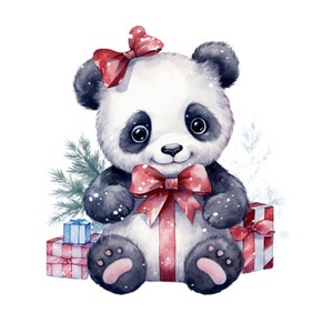 15 Christmas Png, Christmas Panda Png, Merry Christmas Png,sublimation ...