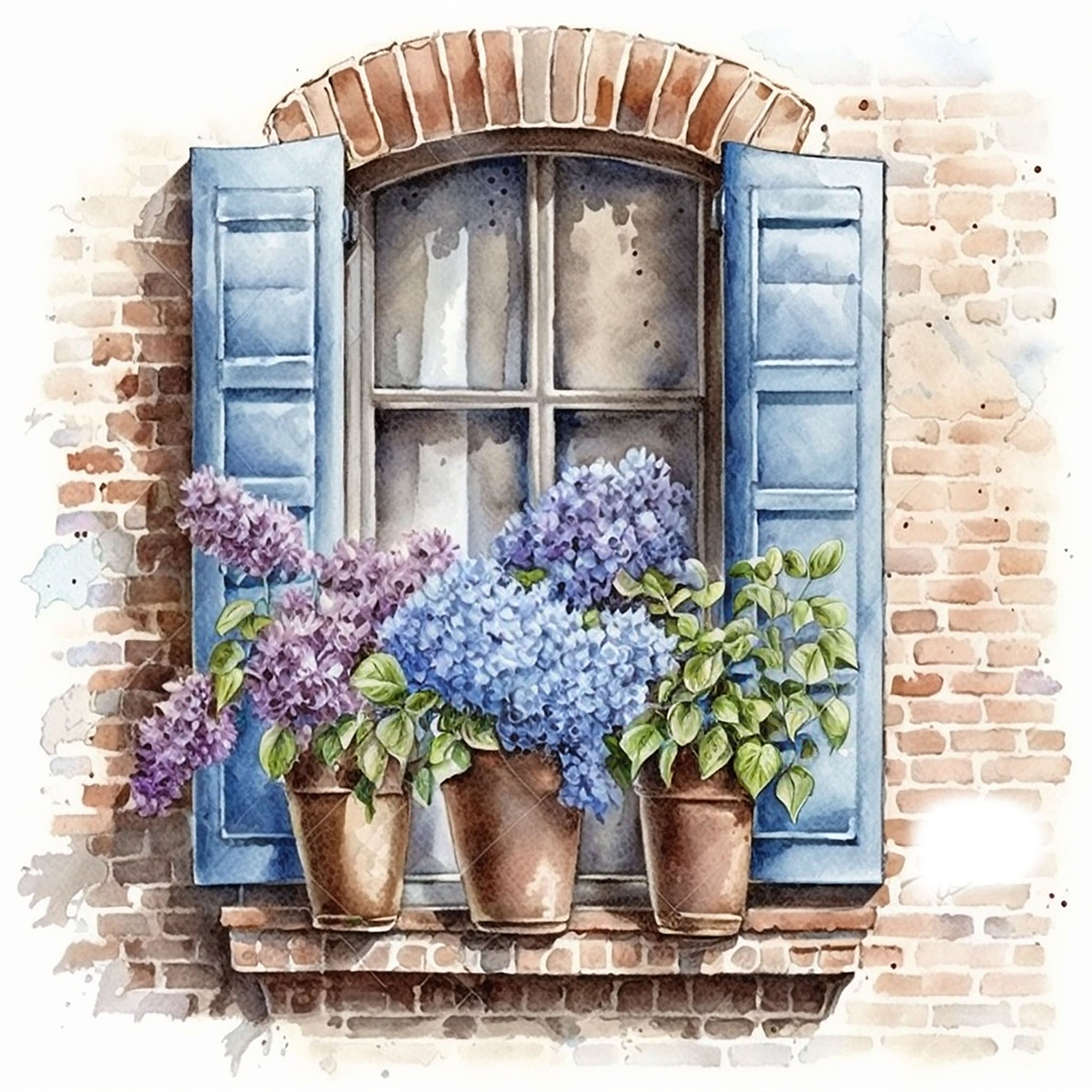 11 Window Flower Box Clipart, Floral Clipart, Window Box Clipart ...