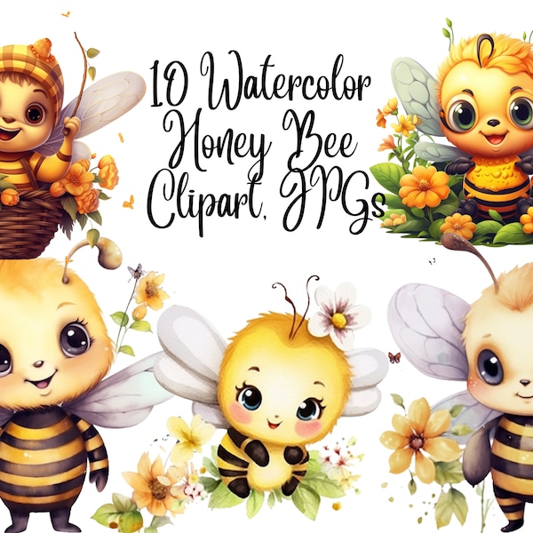 Bee Clipart - Etsy