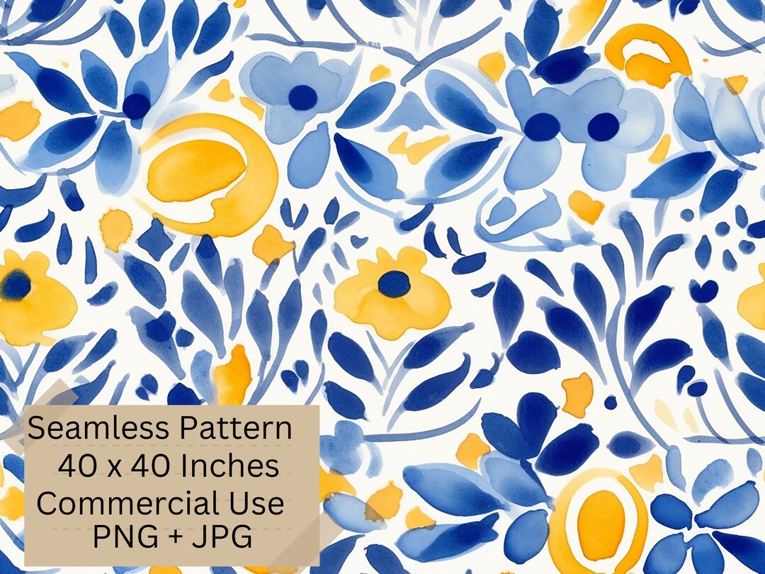 Watercolor Pattern Seamless Pattern Commercial Use Digital Paper ...