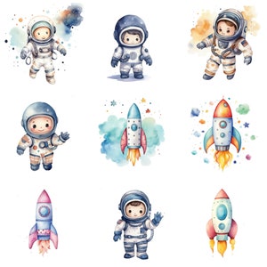 70 Watercolor Space Clipart Bundle, PNG, Sun Watercolor Clipart ...