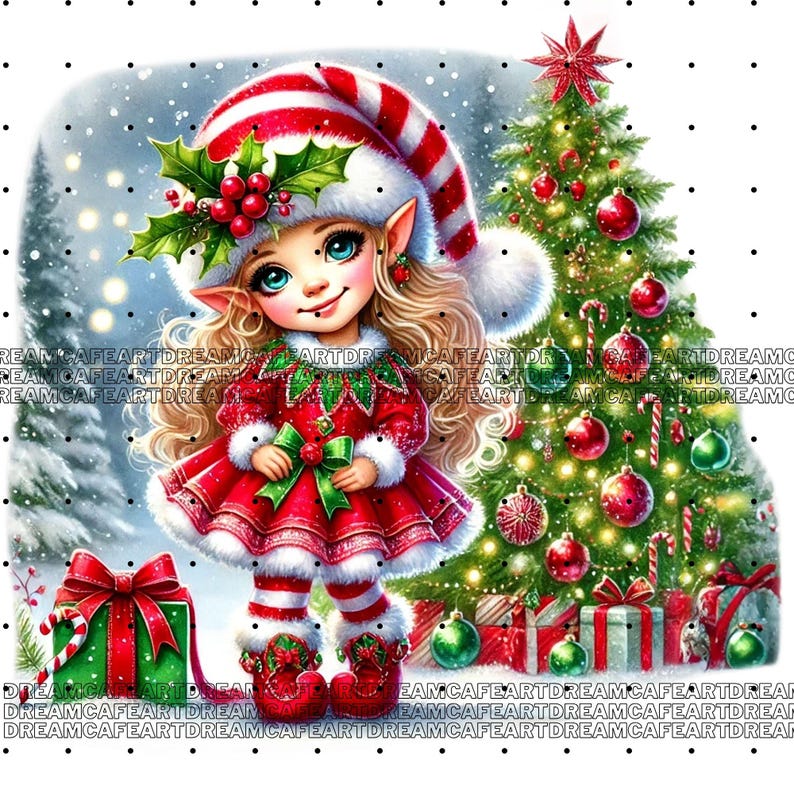 50 PNG, Christmas Elves Clipart Bundle, Cute Christmas Elves, Festive ...