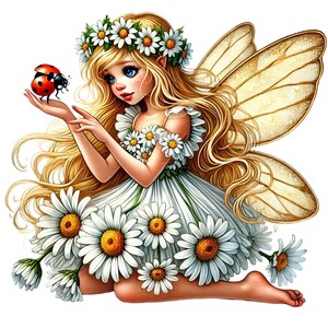 50 PNG, Daisy Fairy Clipart Bundle,cute Fairy,daisy Fairy Clipart ...